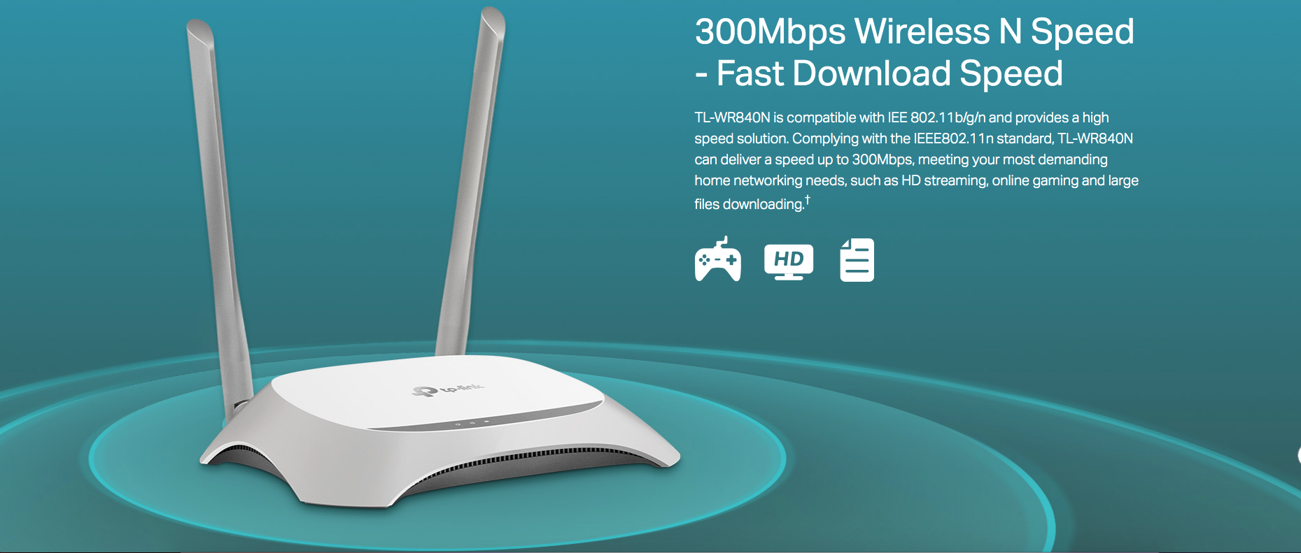 تي بي لينك راوتر لاسلكي 300MBPS IPTV TL-WR840N|دريم 2000