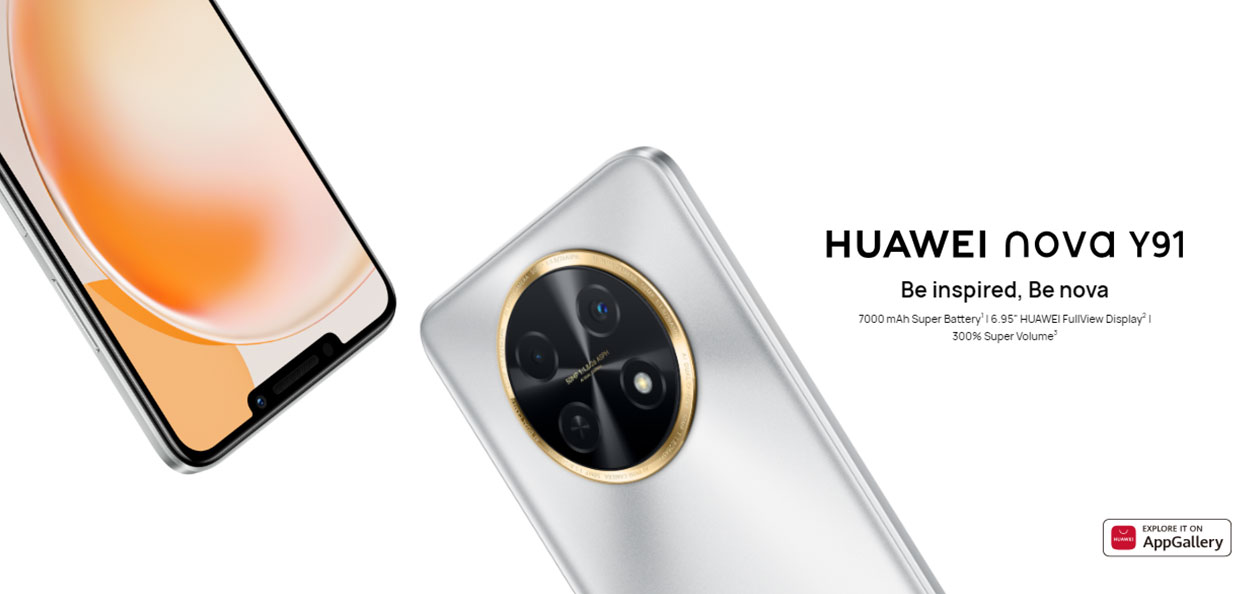 Huawei Nova Y91 8GB Ram, 256GB - Starry Black + Free Buds 5i | Dream 2000